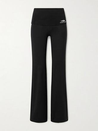 Balenciaga Legging Évasé En Jersey À Broderie - Noir