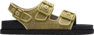 Birkenstock Femme, Chaussures, Vert, Taille: 37 EU 1774 Milano Raffia