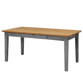 Maison Belfort home24 Esstisch V 180 x 90 cm Grau/Kiefer Laugenfarbig/Kiefer Grau