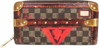 Louis Vuitton unisex, Pre-owned, Brun, Taille: ONE Size Portefeuille en toile Pre-owned