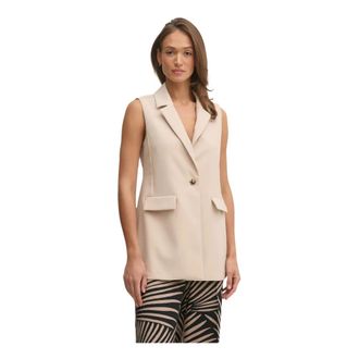 Joseph Ribkoff Figurbetonte &auml;rmellose Weste - - Jackets - Damen - Beige - S