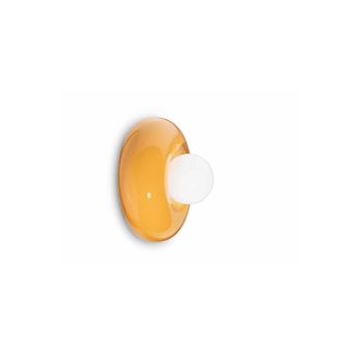 Ferroluce Vintage Wandleuchte Dec&ograve; Bumbum Keramik gelb 1 Licht G9