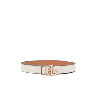 Ralph Lauren Wendbarer G&uuml;rtel aus genarbtem Leder mit Logo - - Accessories - Damen - Wei&szlig; - S
