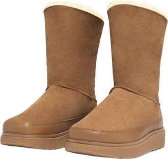 FitFlop Fit Flop - Gen-FF Short Schneestiefel f&uuml;r Damen, Lammfell (Braun)