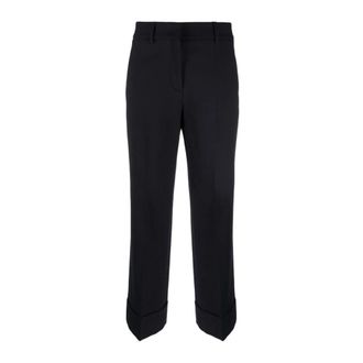 Incotex Gerade geschnittene- ma&szlig;geschneiderte Hose mit Umschlag - - Trousers - Damen - Blau - XS