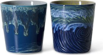 HKliving Tasses &agrave; caf&eacute; en c&eacute;ramique Van Gogh Starry Night HKliving