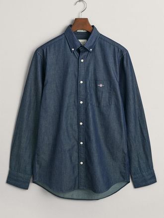 GANT Jeanshemd mit Button-Down-Kragen, Regular Fit in