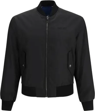 Versace Homme, Vestes, Noir, Taille: XL Bomber r&eacute;versible en nylon imprim&eacute;