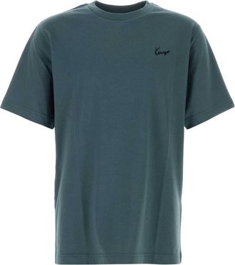 Kenzo Homme, Tops, Bleu, Taille: S T-Shirt Brod&eacute; Signature
