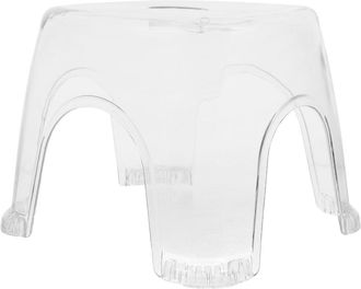 BESPORTBLE Transparenter Duschhocker aus Pp Kunststoff Rutschfester Badewannenhocker Fu&szlig;st&uuml;tze f&uuml;r Dusche und Bad Multifunktionaler Trittschemel 30x26x27cm