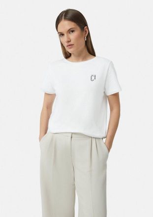 Comma Kurzarmshirt T-Shirt T-Shirt mit Front- und R&uuml;ckenprint