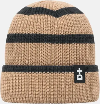 Derbe Derbe Strickm&uuml;tze Beige Schwarz L&uuml;l&uuml; Striped GOTS Organic