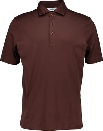 Gran Sasso Homme, Tops, Brun, Taille: 4XL Polo &agrave; manches courtes