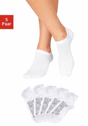 Bench Sneakersocken BENCH., Herren, Gr. 35-38, wei&szlig;, Baumwolle, Elasthan, Polyamid, unifarben, elastisch, Socken Sneakersocken, f&uuml;r modische Sneaker-Schuhe,