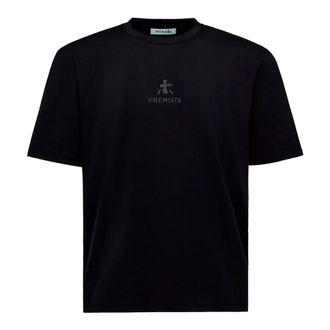 Premiata Baumwoll-T-Shirt mit geklebten Details und Hot Finish - - Tops - Herren - Schwarzk - L