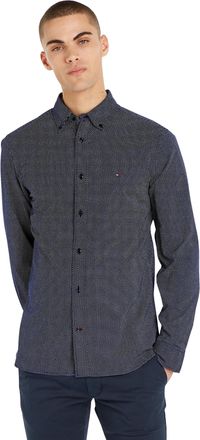 Tommy Hilfiger CORE FLEX MINI GEO PRT RF SHIRT Freizeithemden Herren, Blau (Carbon Navy / White), XS