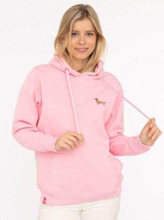 Zwillingsherz Hoodie Kleiner Dackel Dackel-Stickerei, bedruckter Kordelzug, K&auml;ngurutasche