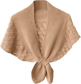 Generic Poncho Femme Hiver Chaud Chale Femme Hiver Chaud Cape Femme Effet enveloppant Ch&acirc;le Ajour&eacute; L&eacute;ger Plage Cardigan Tricot&eacute; Look Quotidien &Eacute;l&eacute;gant