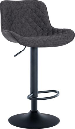 Clp Barhocker Minosa I Fu&szlig;st&uuml;tze Aus Metall I H&ouml;henverstellbarer Gepolsterter Drehstuhl, Farbe:schwarz, Material:Stoff
