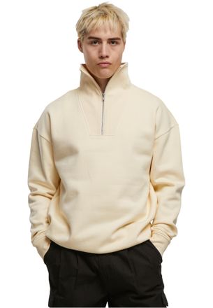 Urban Classics Herren Sweater Cut & Sew Troyer, l&auml;ssiger M&auml;nner Pullover mit hohem Kragen und Halb-Rei&szlig;verschluss, Gr&ouml;&szlig;en S - 5XL