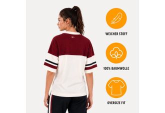 Smilodox T-Shirt Vetta Damen, Oversize Shirt, Streetwear, Baumwolle, Print Streetwear, Casual Wear, Baggy, Print, Sport & Freizeit