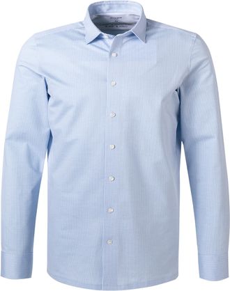 Olymp Herren Hemd blau gemustert