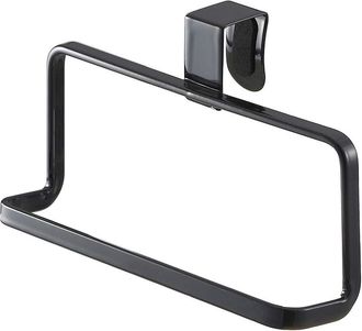 Yamazaki Tableware Yamazaki 6780 TOWER Geschirrtuchhalter, schwarz, Stahl, minimalistisch, 16 x 7 x 9.5 cm