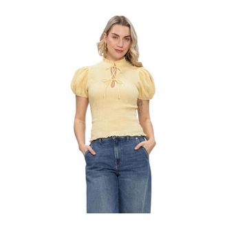 Antik Batik Angela Smock Blouse - - Blouses & Shirts - Damen - Gelb - S