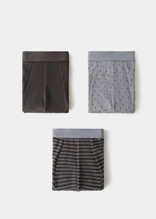 Mango 3er-Pack Kombinierte Baumwollslips braun - Herren - XL - MANGO MAN