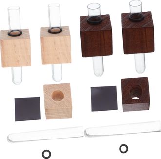 Soimiss 10 St&uuml;ck Kleiner Magnet K&uuml;hlschrankvasen Aus Holz Und Kunststoff Magnetische Reagenzglasblumenvase F&uuml;r K&uuml;che Platzsparend Langlebig Kompakt F&uuml;r Kleine