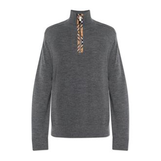 Burberry Homme, Pulls, Gris, Taille: 2XL Cameron Wool Sweater