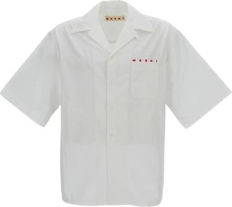 Marni Homme, Chemises, Blanc, Taille: XL Short Sleeve Shirt