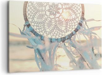 Arttor Bilder auf Leinwand 100x70cm Leinwandbild Boho Ornament Anhänger Groß Wanddeko Bild Schlafzimmer Küche Deko Wandbilder Dekoration Wohnzimmer Wall Deco