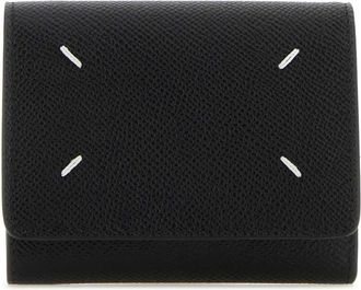 Maison Margiela Portefeuille en cuir noir - Femme - Accessoires - Noir - Taille: ONE Size