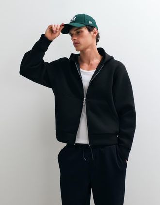 Jack & Jones Sweat &agrave; capuche style scubastyle avec fermeture &eacute;clair double sens - Noir