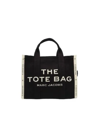 Marc Jacobs Logo-Print Canvas Tote Bag - Black