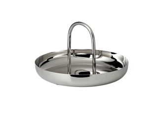 Edzard Servierschale Apus (&Oslash; 26 cm, H 16 cm) mit Griff, Edelstahl hochglanzpoliert - Dekoschale, Obstschale, Snackschale