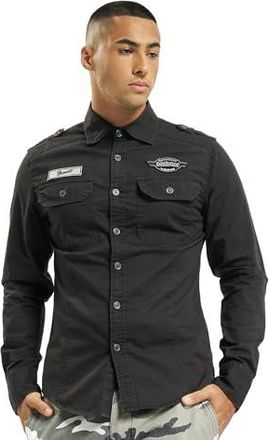 Brandit Luis Vintage Shirt Long Sleeve, color: black, size: XXL