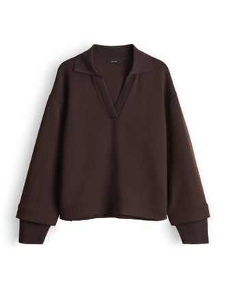 OPUS Damen Sweatshirt | GYHA Regular Sweatshirt im weichen Viskose Mix Coffee Bean, 44