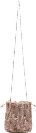 Anya Hindmarch Crystal-embellished Drawstring Shoulder Bag