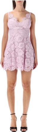 Self Portrait Femme, Robes, Rose, Taille: 34 FR Lace Mini Dress