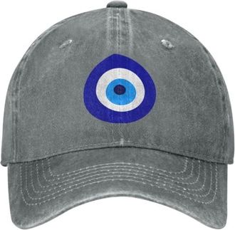 Generic Mauvais OEil Grec Bleu Homme Femme Chapeaux Pare-Soleil Réglable Casquette De Baseball Lègére Trucker Cap pour Pêche Golf Camping