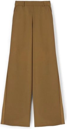 Motivi Femme, Pantalons, Vert, Taille: 40 FR Pantalon Palazzo avec Bande Lat&eacute;rale