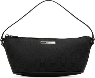 Gucci unisex, Pre-owned, Noir, Taille: ONE Size Pre-owned Sac bandouli&egrave;re vintage en toile