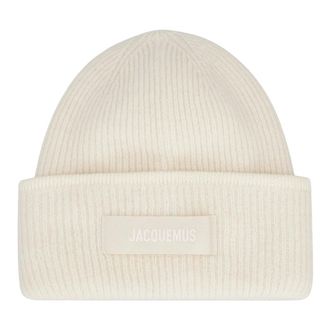 Jacquemus Femme, Accessoires, Beige, Taille: ONE Size Bonnet en laine dalpaga tricotée