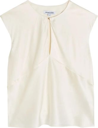 Veronica Beard blouse sans manches Sparrow &agrave; ouverture goutte deau - Tons neutres