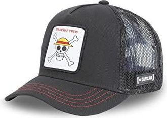 Capslab [X] Casquette Homme & Femme One Piece, Casquette Trucker Jolly Roger (Taille Unique)
