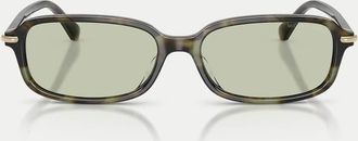 Michael Kors lunettes de soleil rectangulaires avec verres verts en &eacute;caille sauge