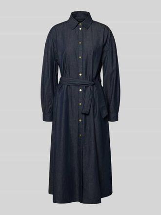 A|X Armani Exchange Hemdblusenkleid in Denim-Optik mit Bindeg&uuml;rtel