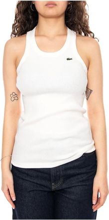 Lacoste Femme, Tops, Blanc, Taille: 42 FR Canotta S/M